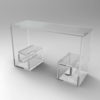 Plexi-Craft Lucite Clear Acrylic Console Tables for Entryway and Hallways