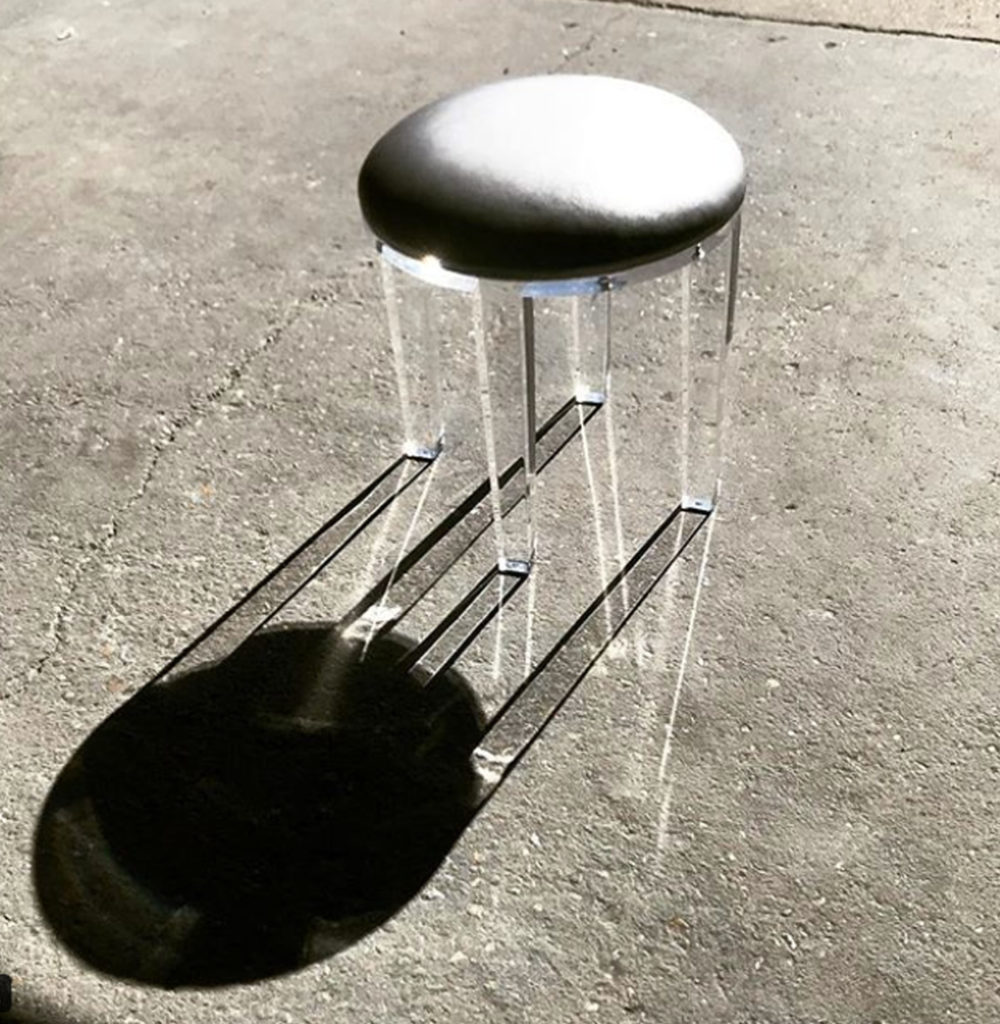 Round Chelsea Bar Stool | Acrylic Counter Stool with Cushion