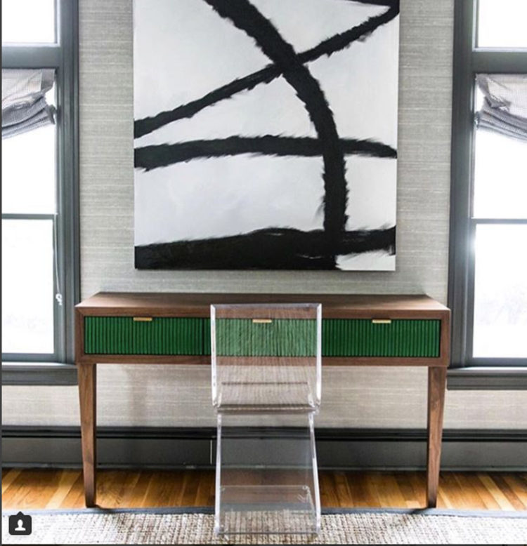 Acrylic Z Chair | Sculptural Lucite Dining Chair by Plexi-Craft