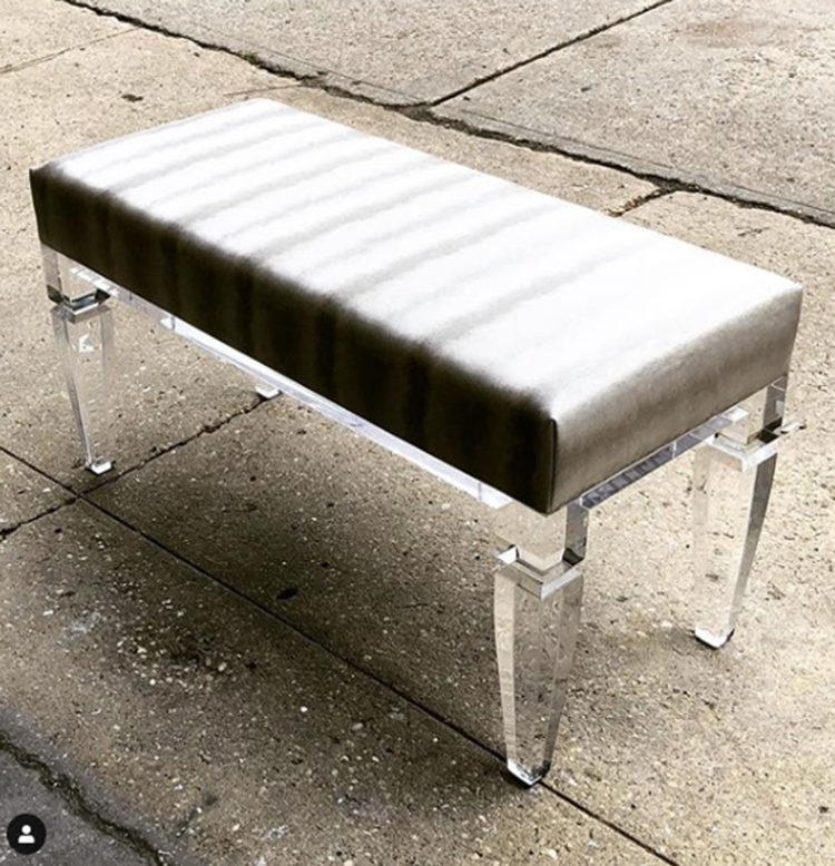 Lucite Leg Bench | King George Acrylic Bench Seating