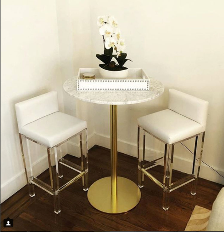Chelsea Bar Stool | Low-Back Acrylic Bar Seating by Plexi-Craft