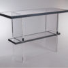 Plexi-Craft Lucite Clear Acrylic Console Tables for Entryway and Hallways