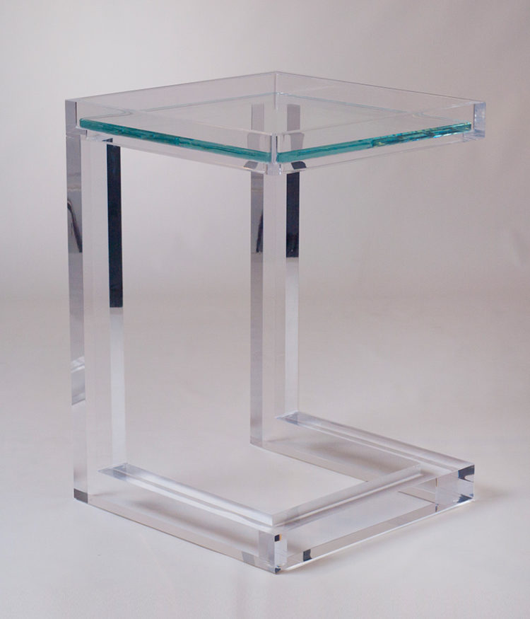 Aura Clear Acrylic Side Table | Plexi-Craft