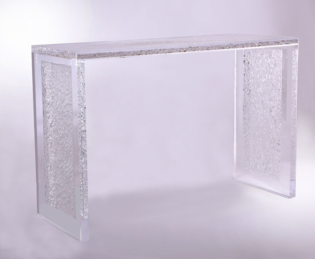 Diamante Console Table | Clear Acrylic Tables by Plexi-Craft