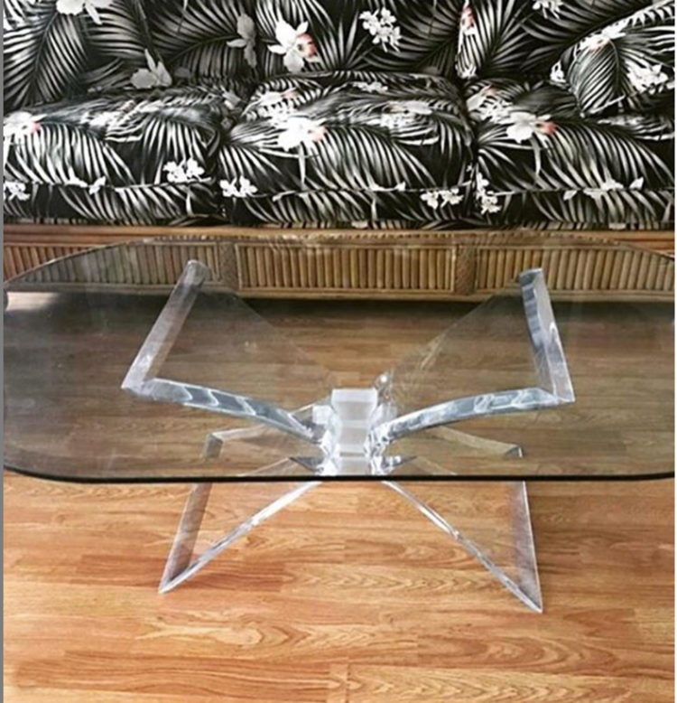 Butterfly Acrylic Table Base | Modern Dining Table Base