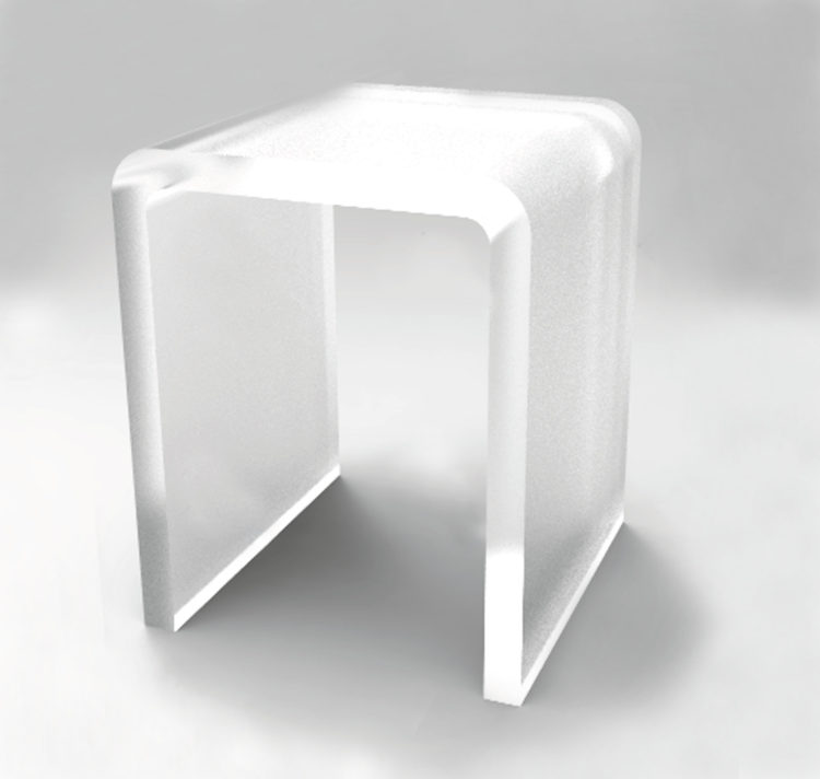 Frozen Waterfall acrylic Side Table by Plexi-Craft