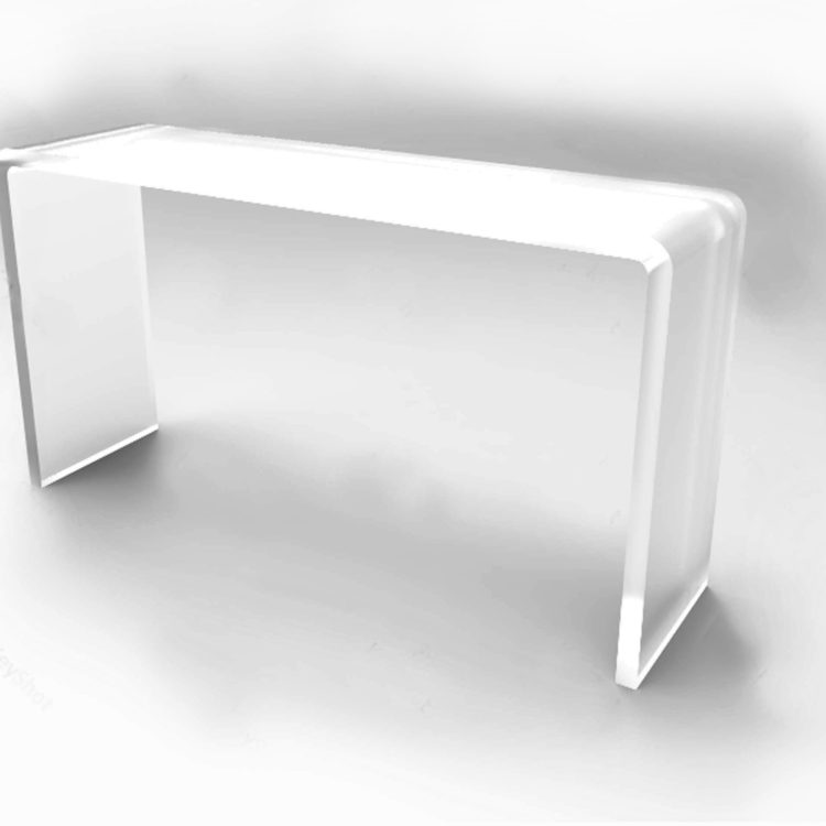 Plexi-Craft Lucite Clear Acrylic Console Tables for Entryway and Hallways