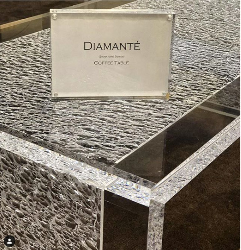 Diamante Console Table | Clear Acrylic Tables by Plexi-Craft