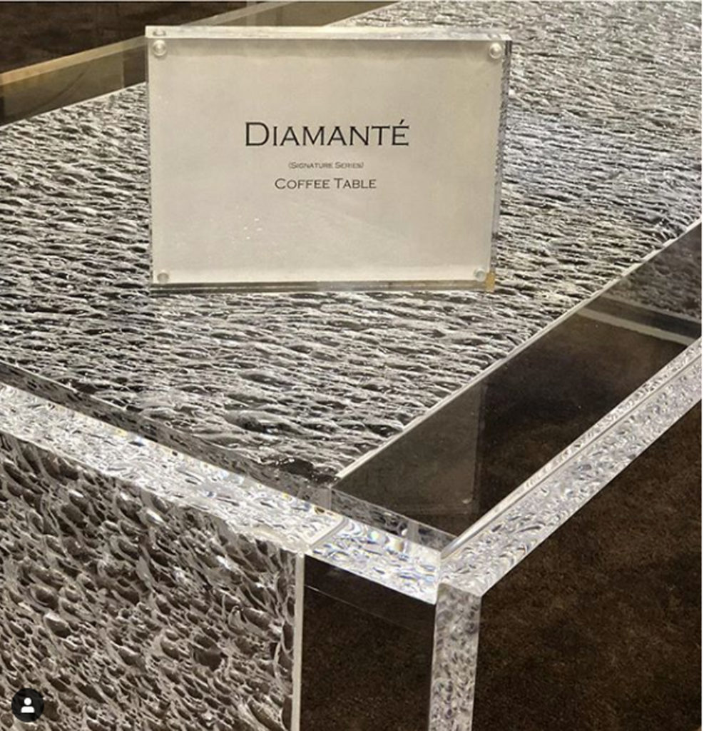 Diamante Console Table | Clear Acrylic Tables by Plexi-Craft