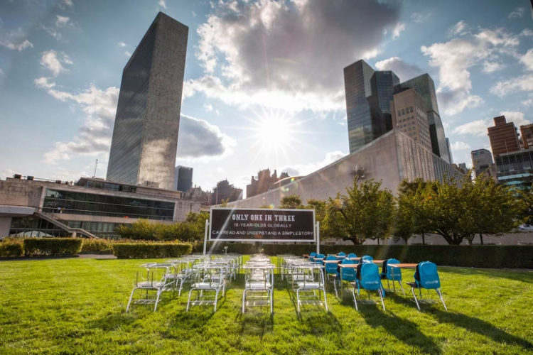 Plexi-Craft UNICEF display at the UN | Plexi-Craft Signature Collection